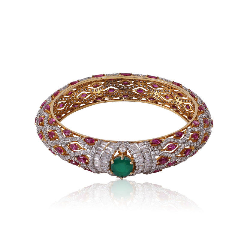 Ruby & Emerald bangle – Ananta Jewels